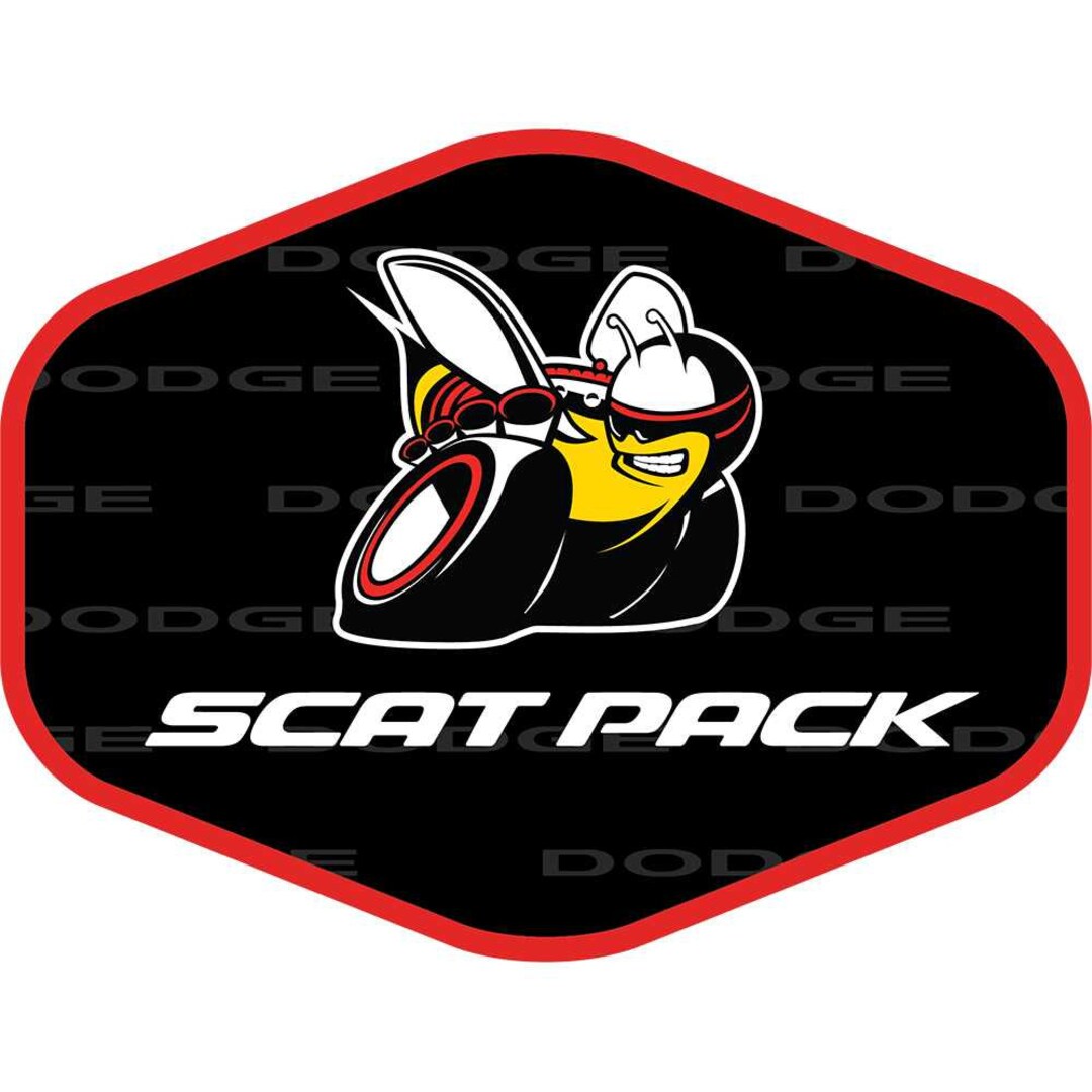 Sticker - Dodge Scat Pack With Rhombus Hex - Etsy