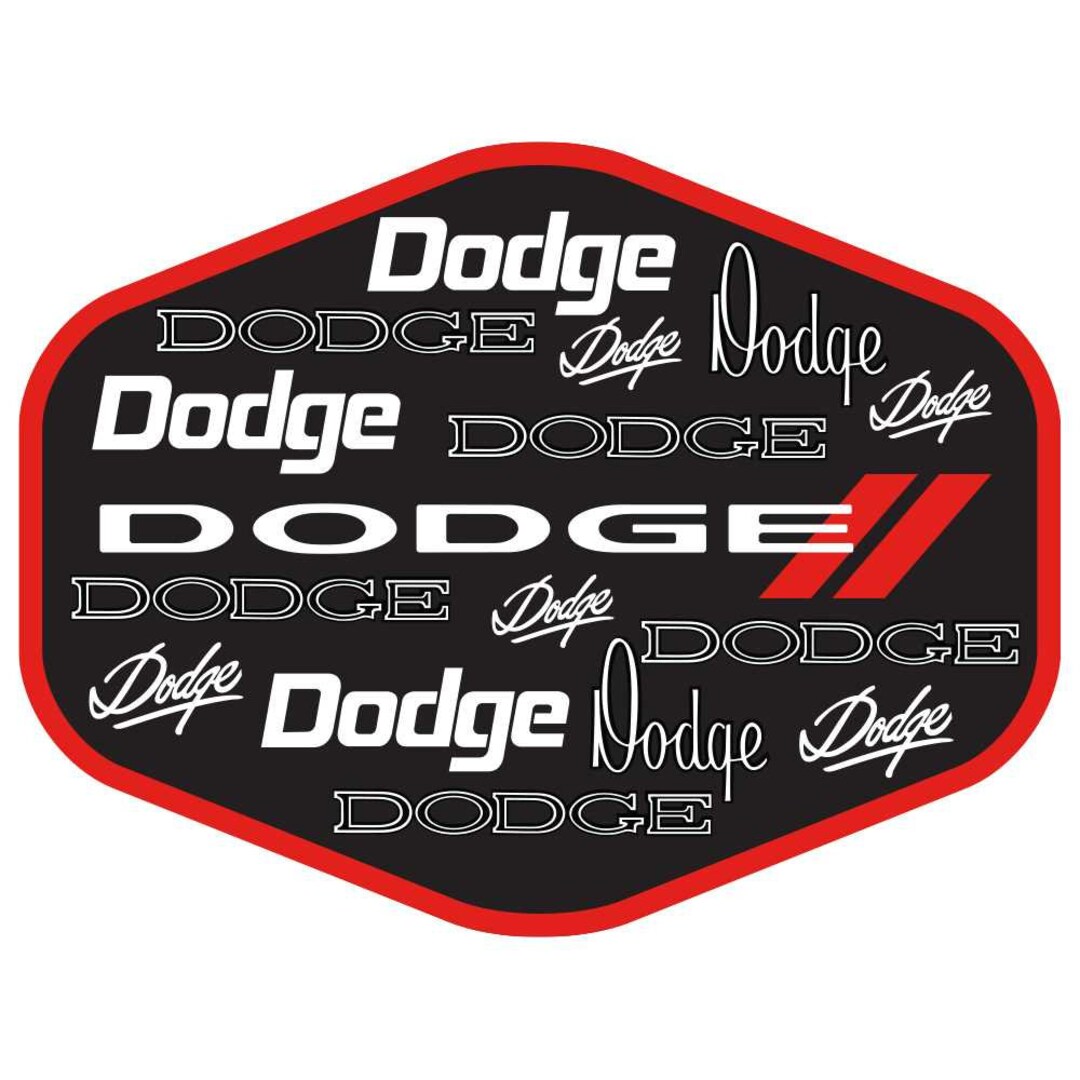 Sticker - Dodge Text Logos Hex - Etsy