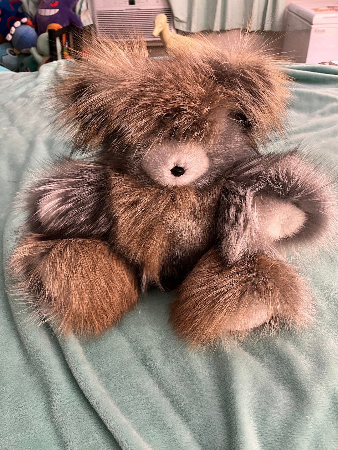 Ranch Fox Fur Teddy Bear Plush - Etsy