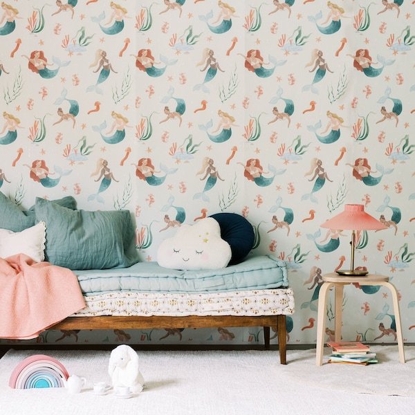 Mermaid Wallpaper - Etsy