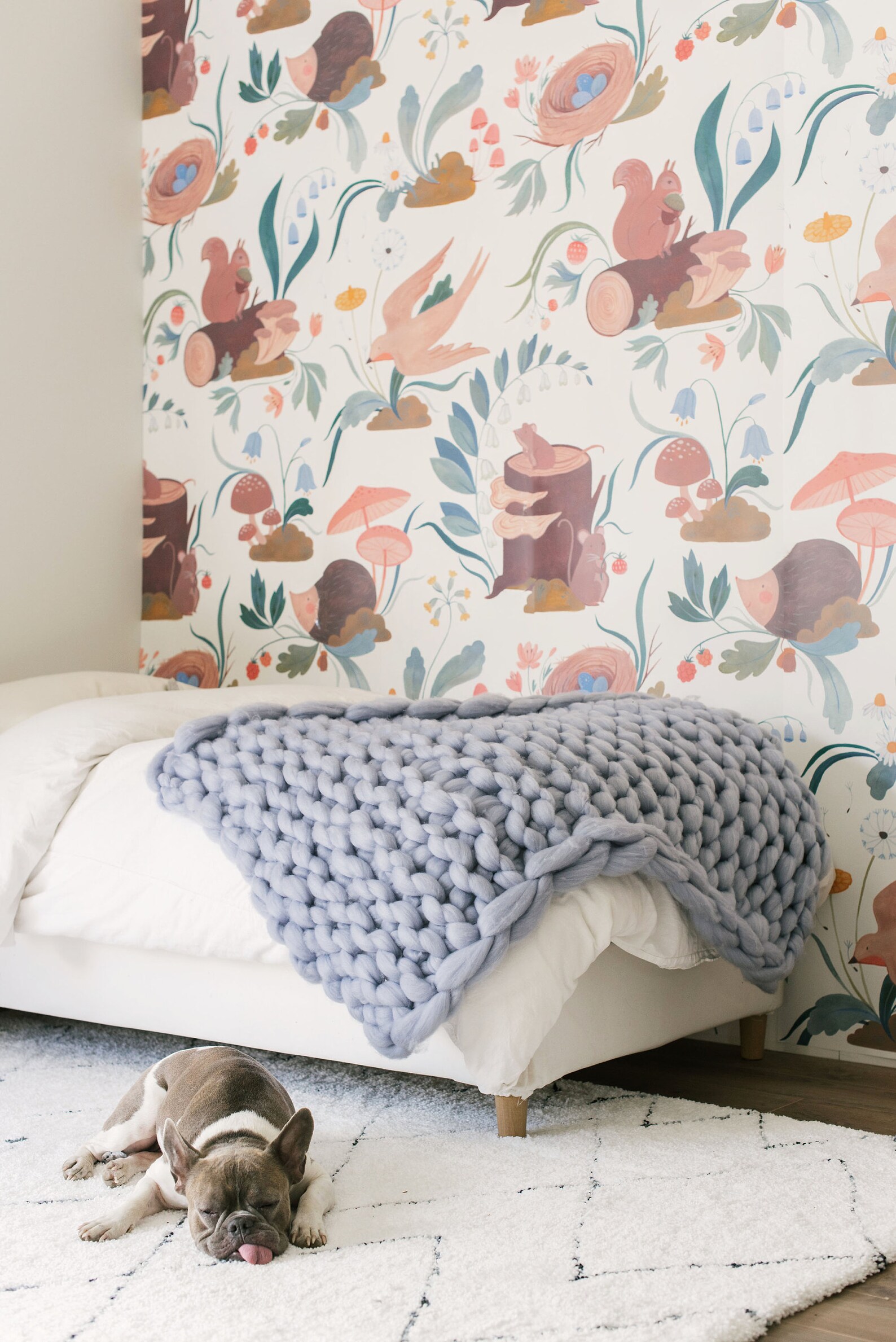 Mushroom Forest Mural – Whimsical Flower Wallpaper, Nursery Wall Art - Etsy