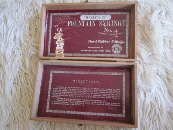 Vintage Wood Syringe Box | Etsy