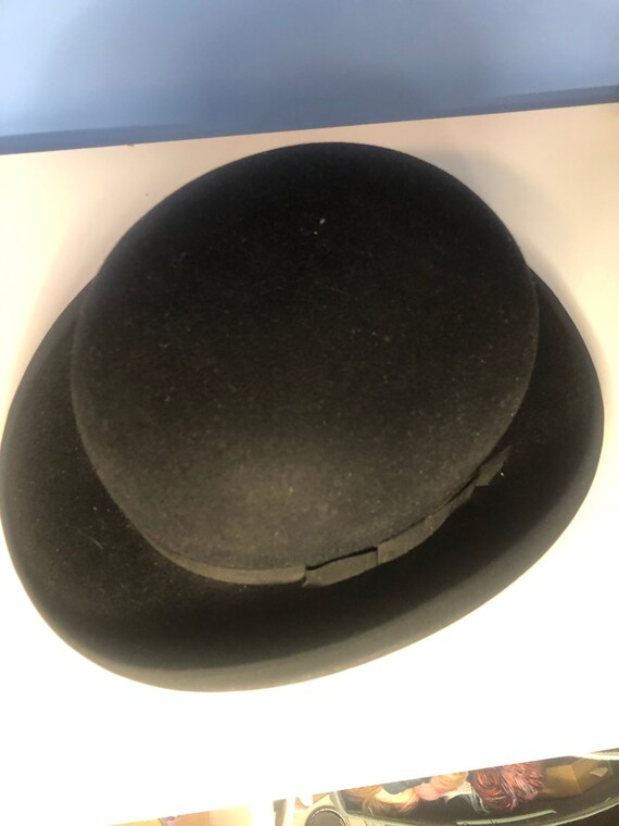 Felt black brimless bowler - Gem