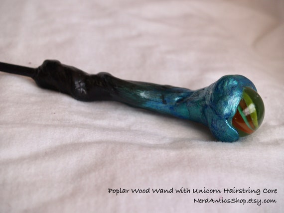 Poplar Wood Wand with Unicorn Hair Core | Etsy