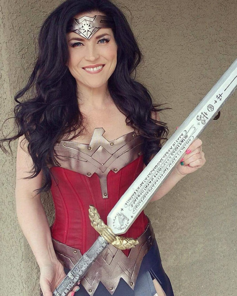 WONDER WOMAN SWORD Dawn of Justice Inspired Wood Sword - Etsy