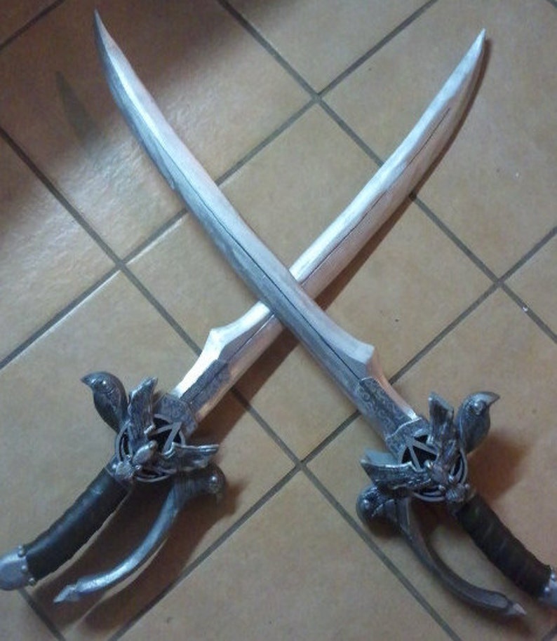 Set of Two 36 Wood Assassin Pirate Swords | Etsy Set of Two 36 Wood Assassin Pirate Swords | Etsy