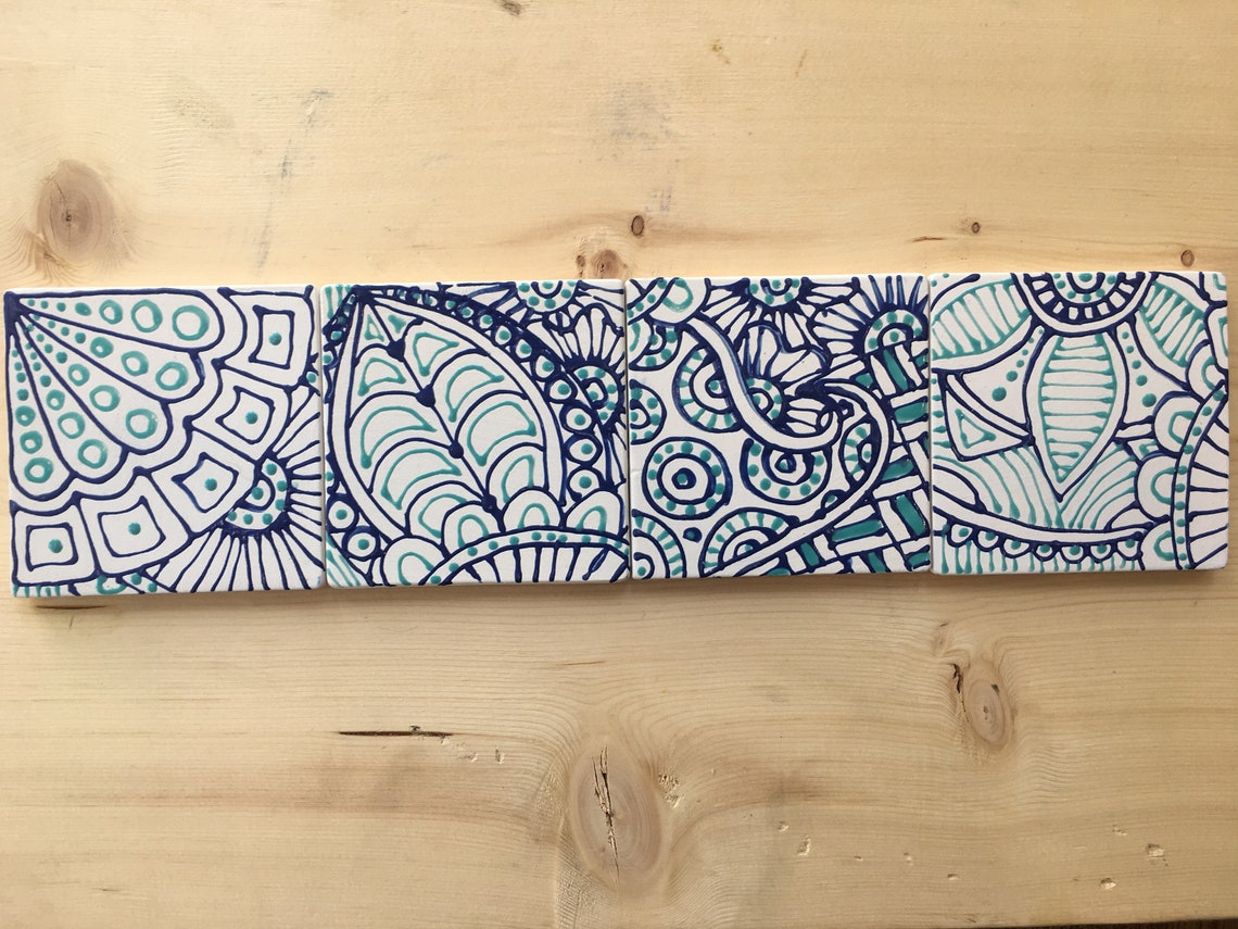 Coasters Zentangle Pattern - Etsy