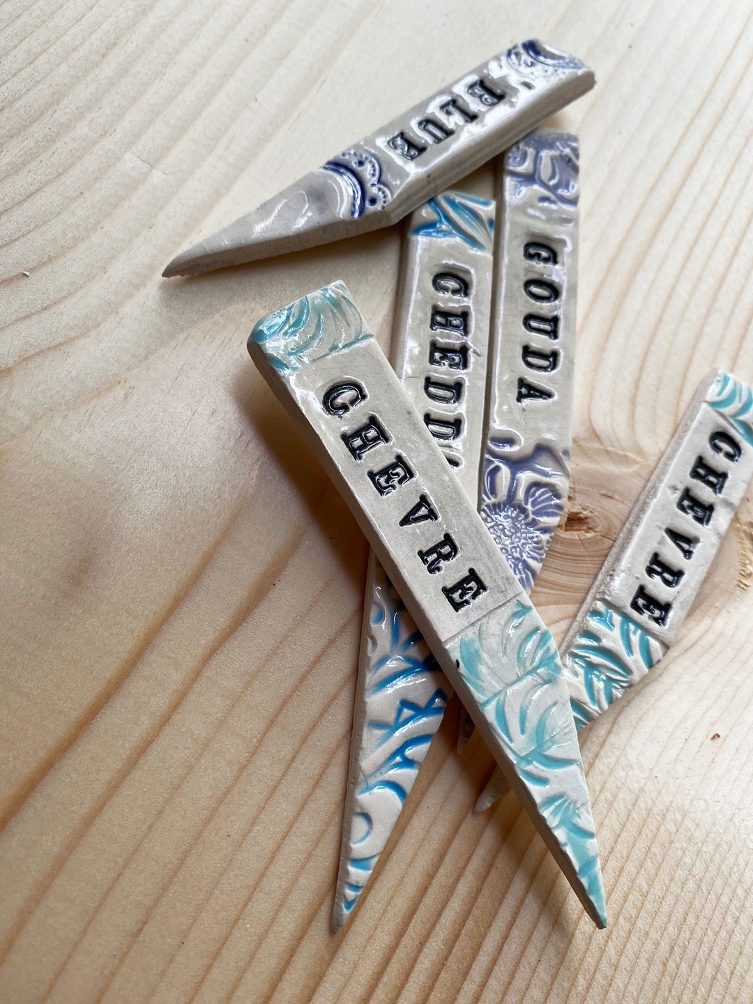 Handmade Ceramic Cheese Markers, Cheese Stakes - Etsy