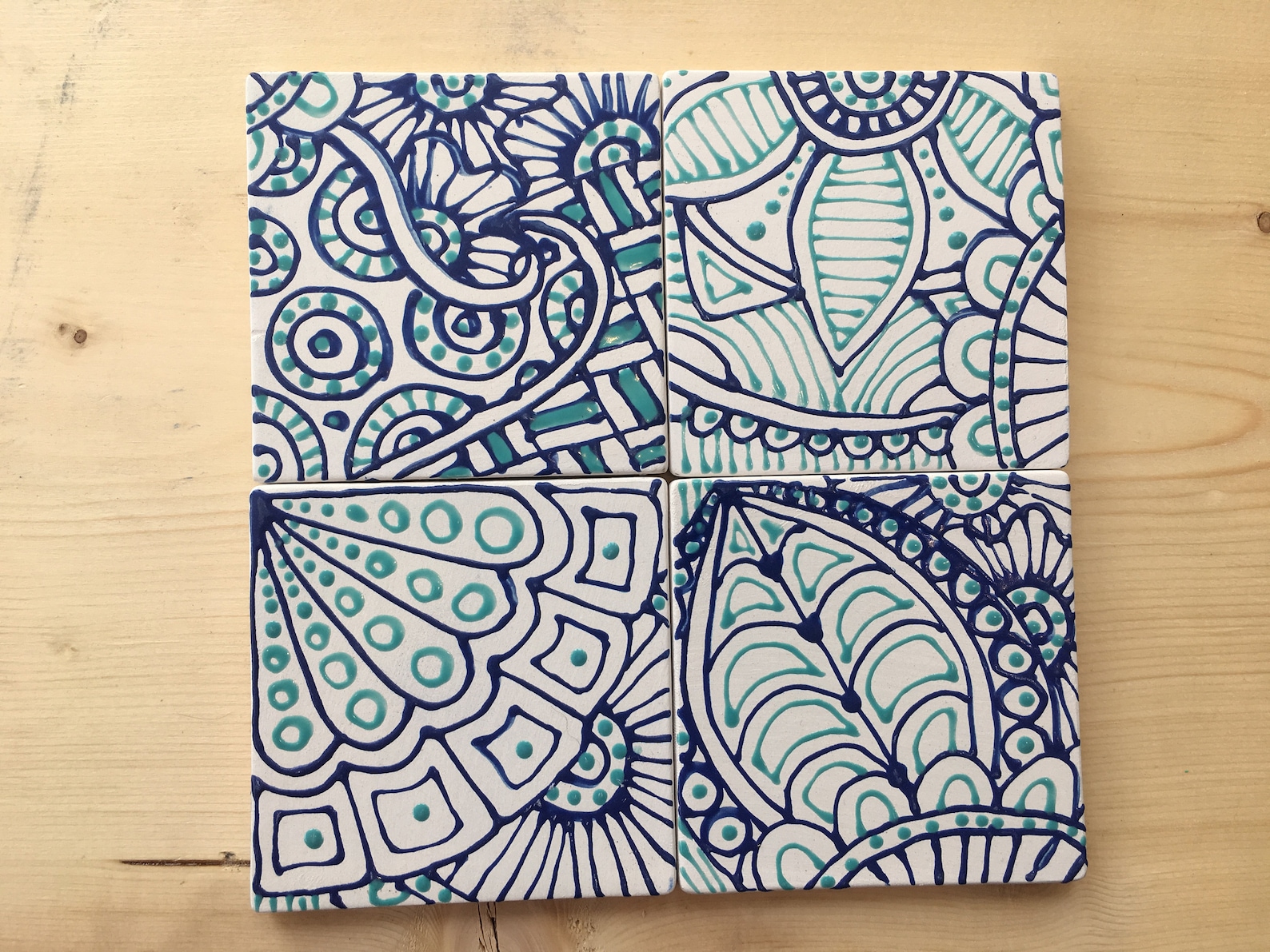 Coasters - Zentangle Pattern - Etsy