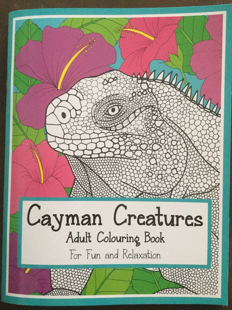 Cayman Creatures Adult Colouring Book - Etsy