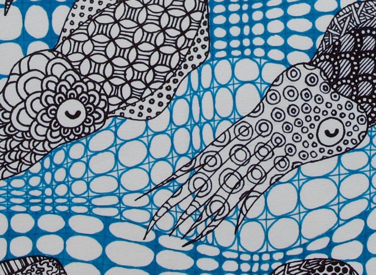 Squid Zentangle 11x14 Print - Etsy