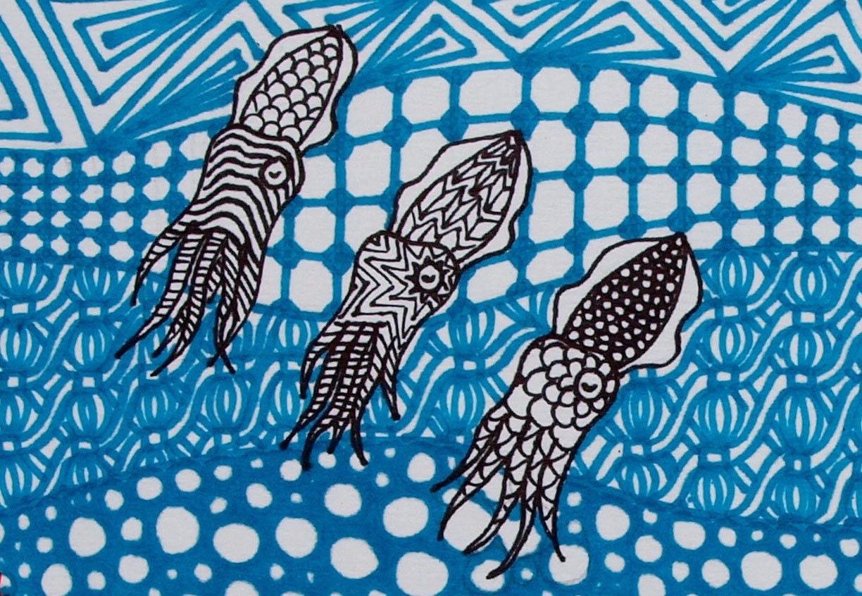 Underwater Zentangle , 11x14 Print - Etsy