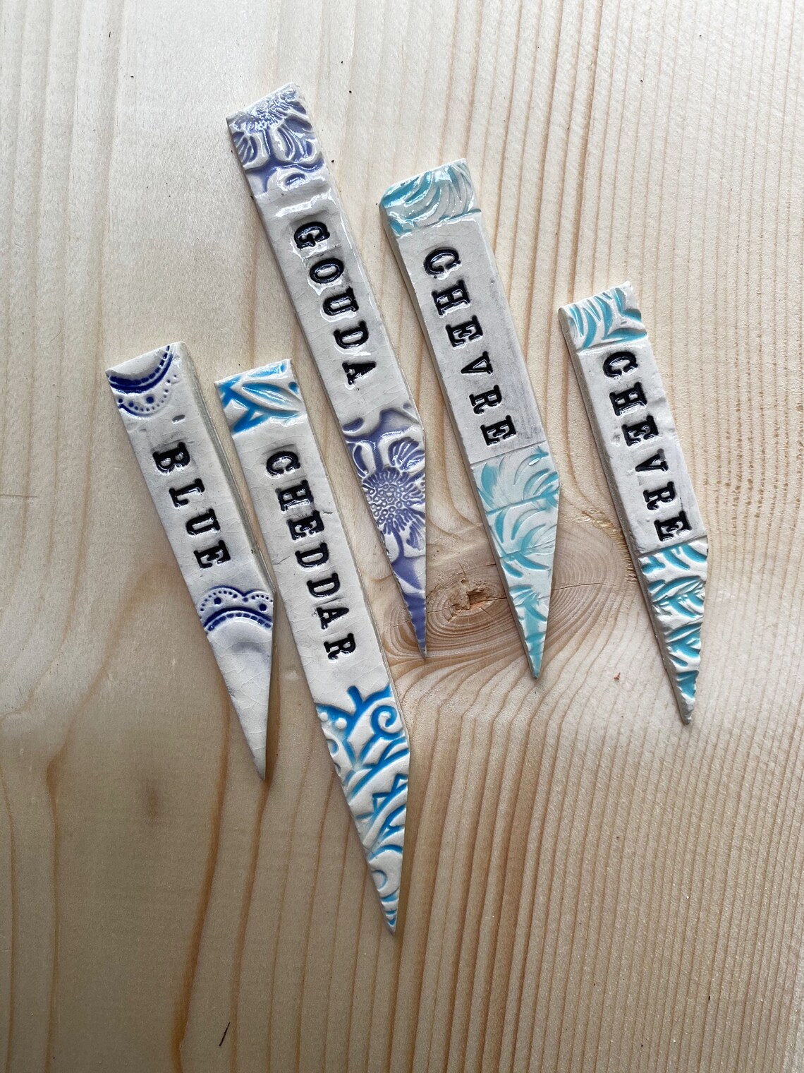 Ceramic Cheese Markers Cheese Stakes | Etsy