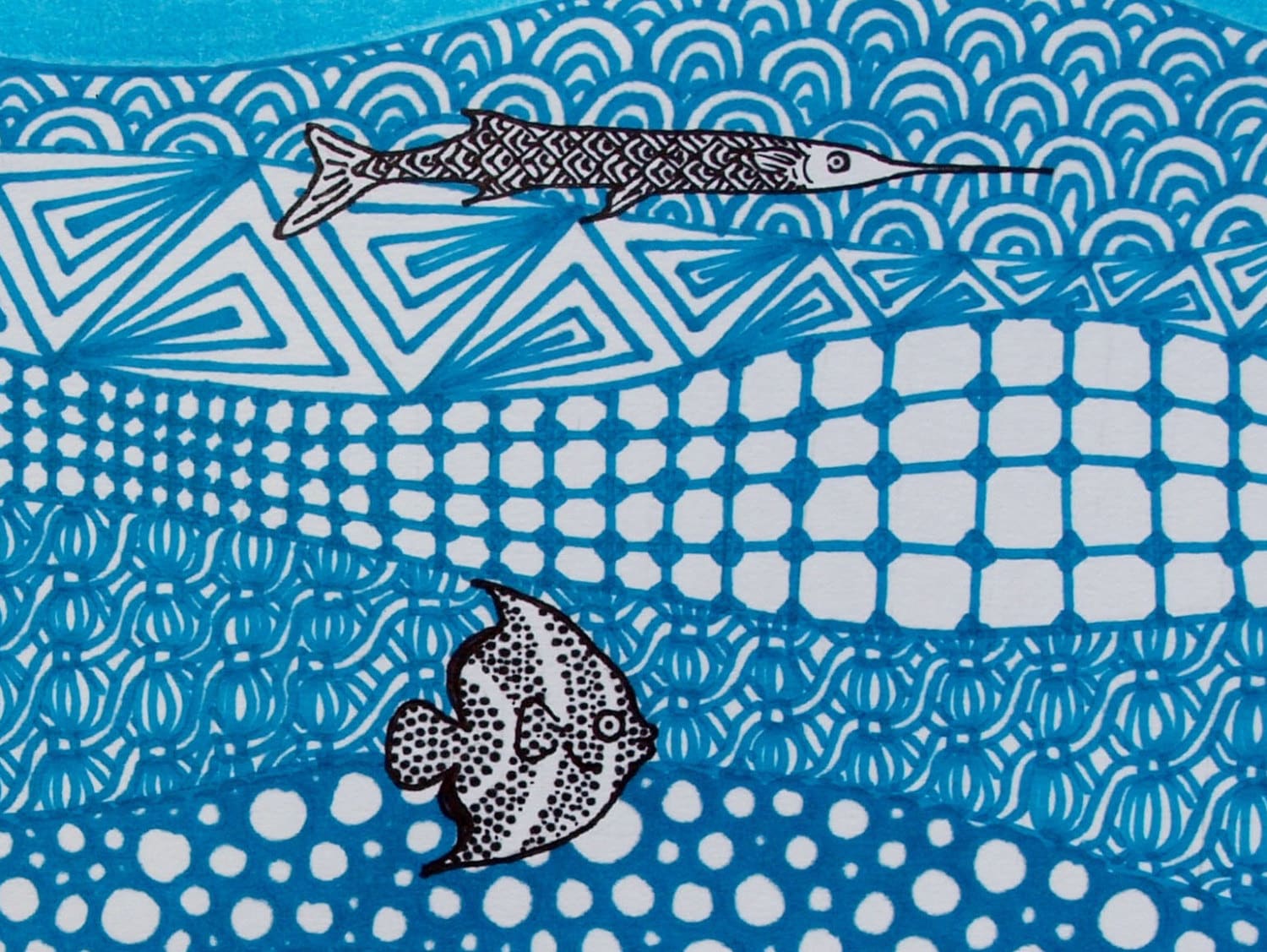 Underwater Zentangle , 11x14 Print - Etsy