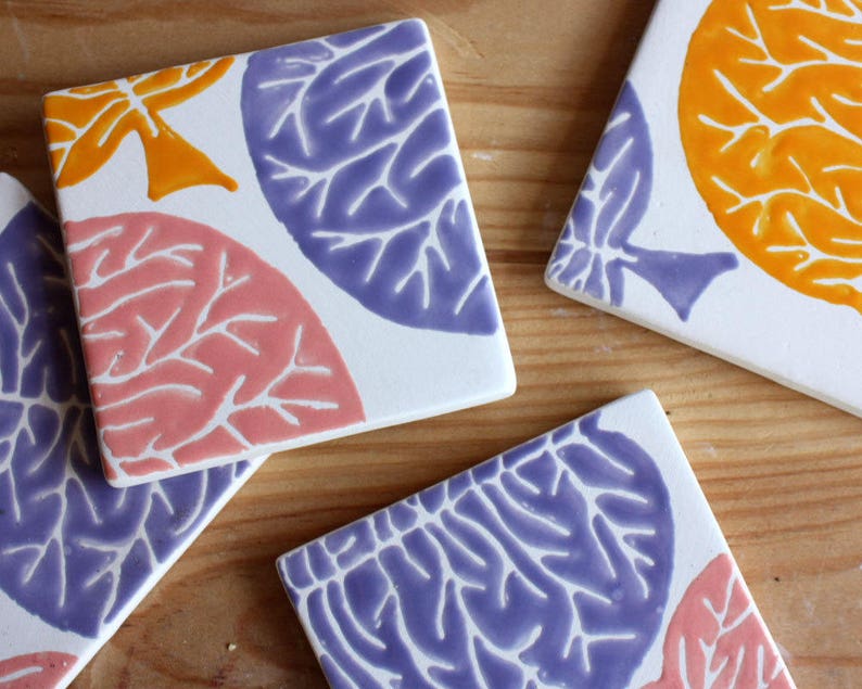 Cayman Sea Grape Coasters - Etsy