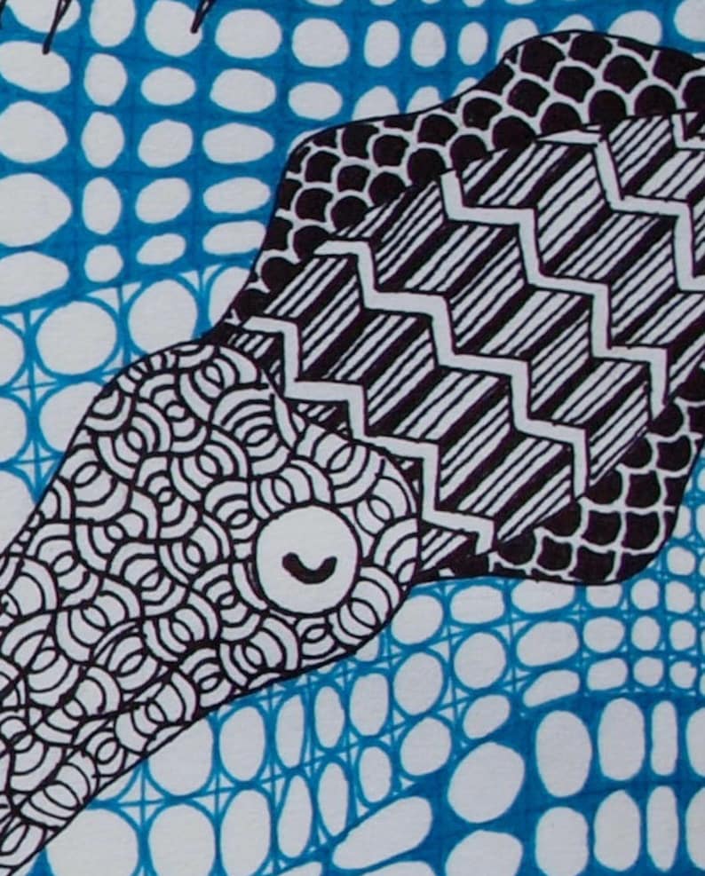 Squid Zentangle 11x14 Print - Etsy