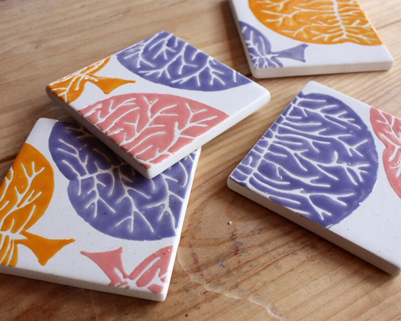 Cayman Sea Grape Coasters - Etsy