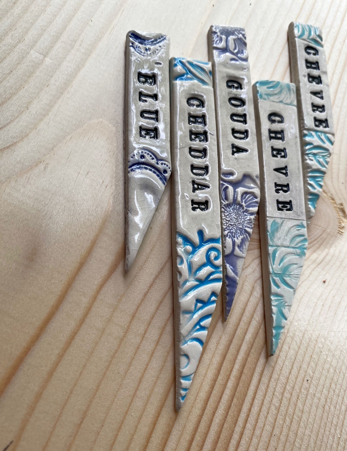 Ceramic Cheese Markers Cheese Stakes | Etsy