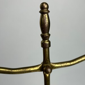 Small Brass Scale With Decorative Wood Handle in a Rich Brown Stain - Etsy
