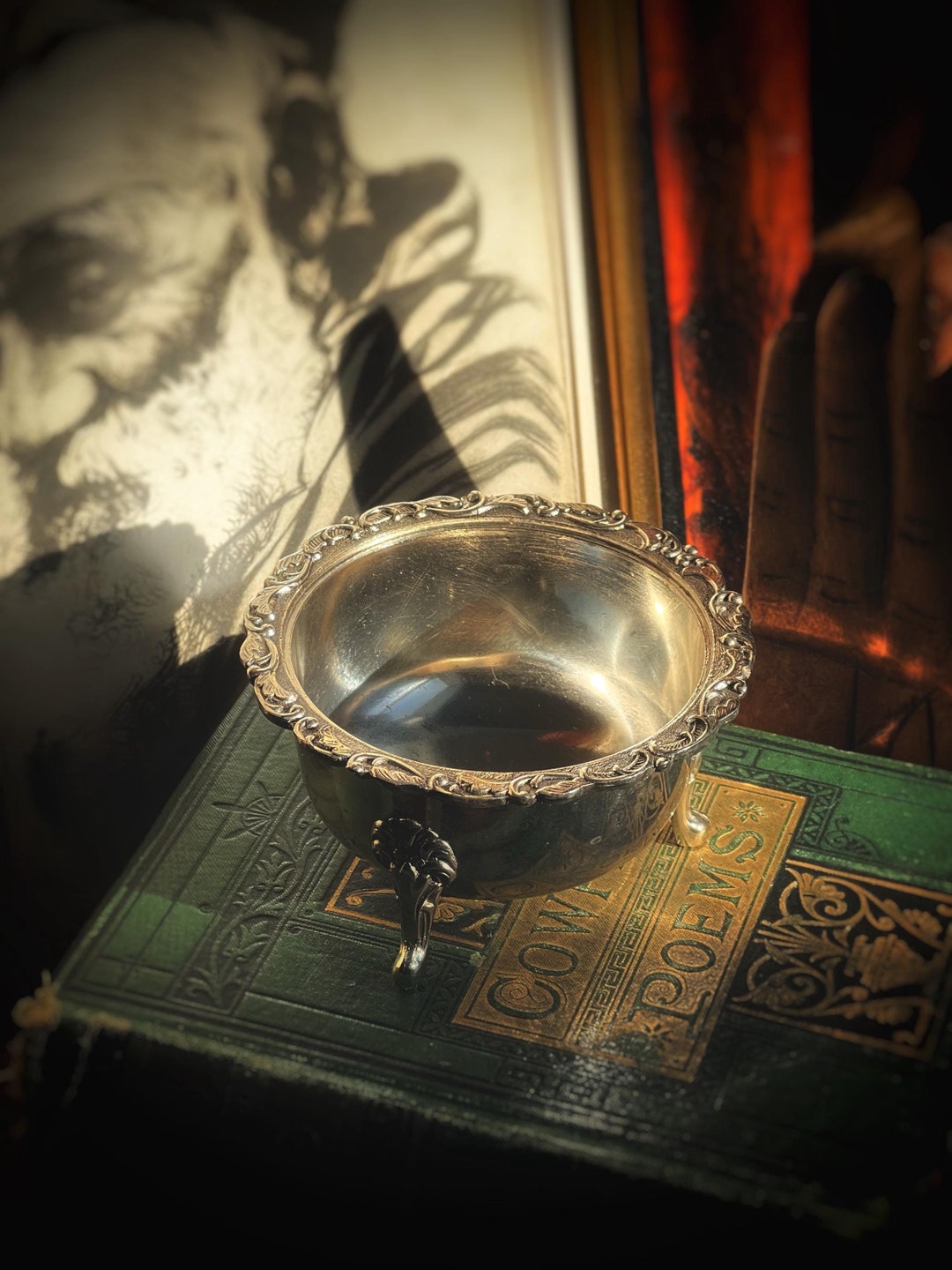 Mini Ornate Silver Colored Cauldron With Three Feet - Etsy