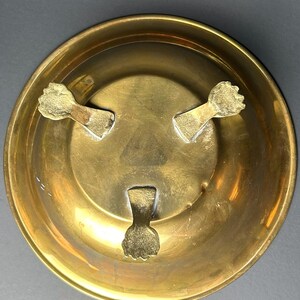 Shallow Brass Cauldron With Three Lion Legs - Etsy