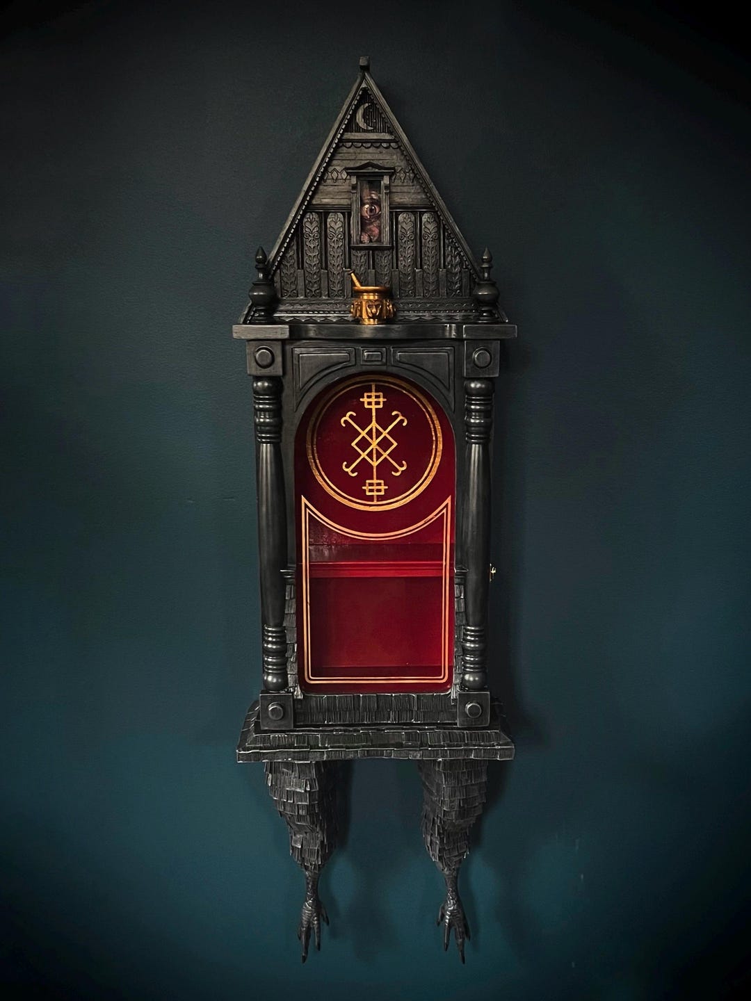 Handmade Baba Yaga Wall Display/curio With Sculpted Eye and Hand ...