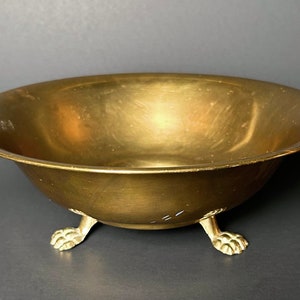 Shallow Brass Cauldron With Three Lion Legs - Etsy