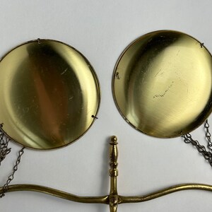 Small Brass Scale With Decorative Wood Handle in a Rich Brown Stain - Etsy
