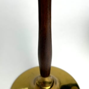 Small Brass Scale With Decorative Wood Handle in a Rich Brown Stain - Etsy