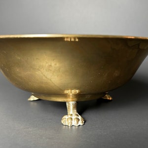 Shallow Brass Cauldron With Three Lion Legs - Etsy