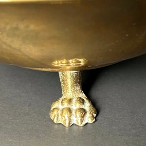 Shallow Brass Cauldron With Three Lion Legs - Etsy