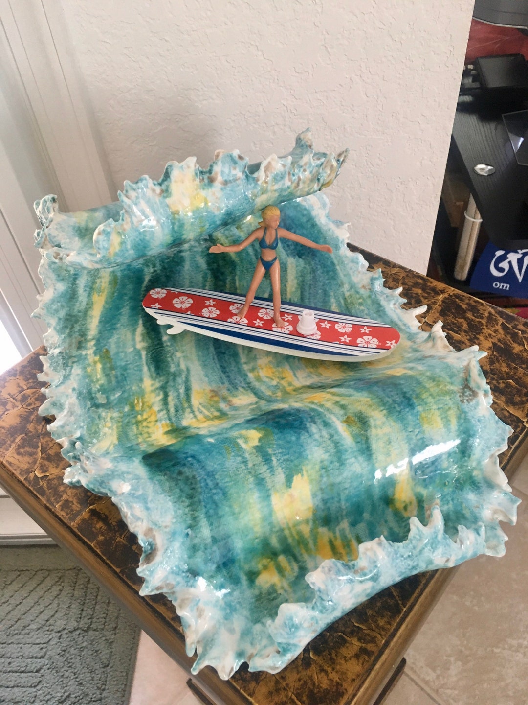 Ceramic Wave Sculpture, Handmade Sculpture, Ceramic Wave, Modern ...