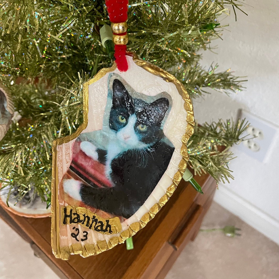 Custom Pet Shell Ornament, Dog or Cat Ornament, Pet Ornament, Dog or ...