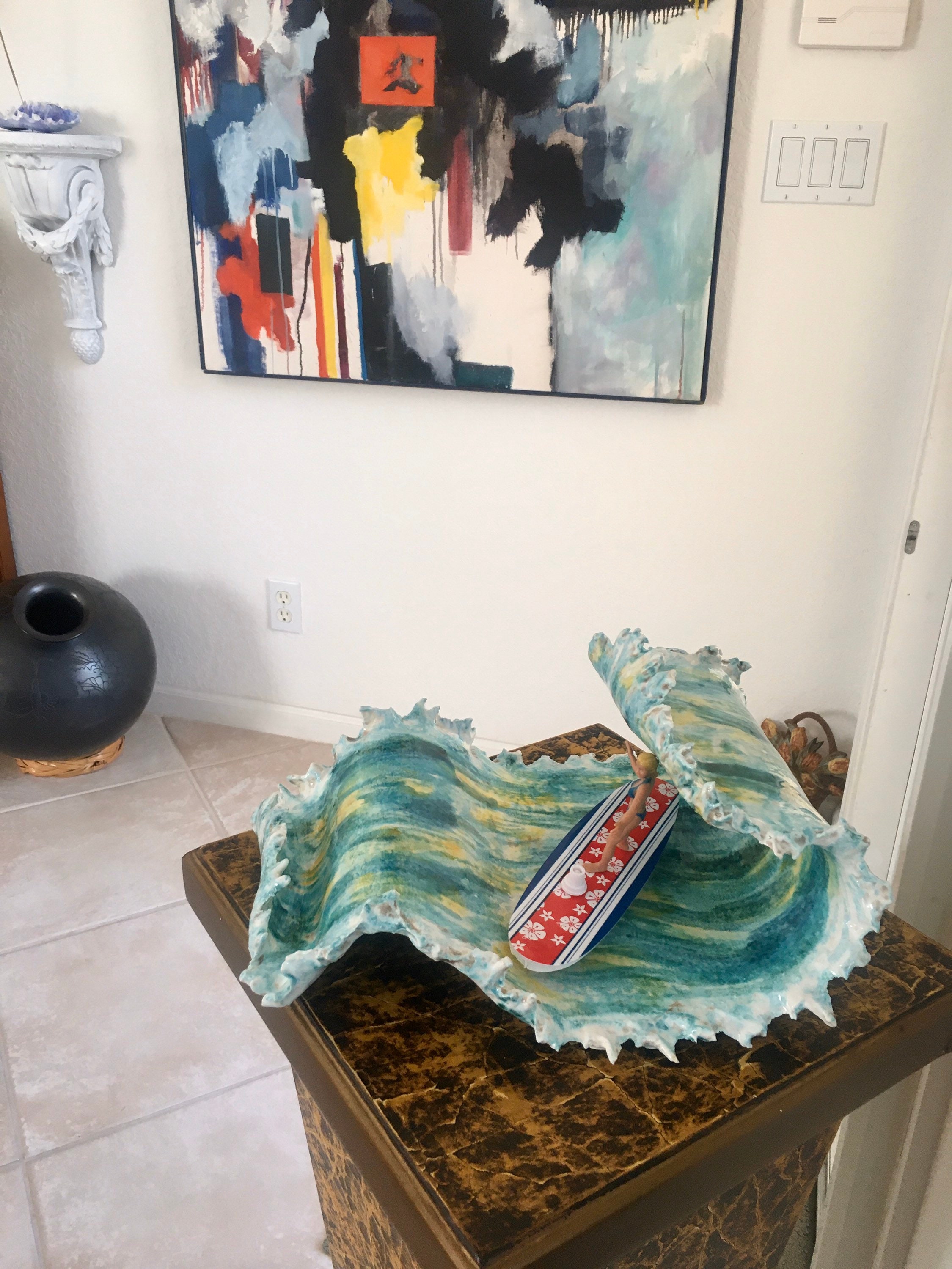 Ceramic Wave Sculpture Handmade Sculpture Ceramic Wave | Etsy