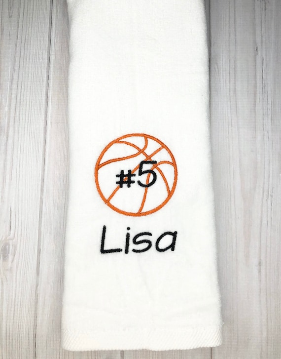 Personalized Basketball Towel Personalized embroidered Sports | Etsy