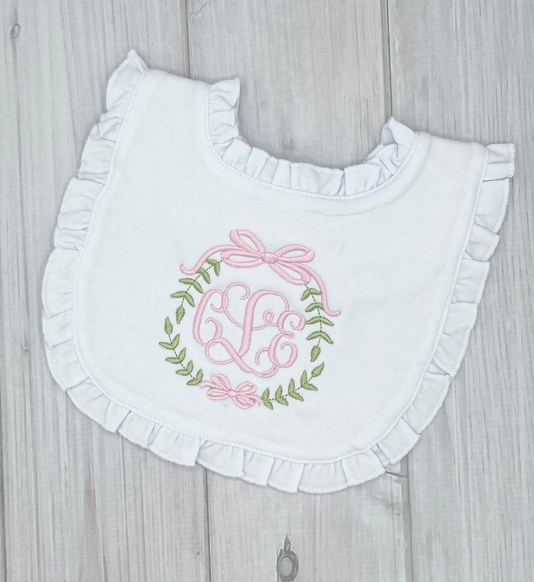 Monogrammed Baby Bib, Personalized Baby Bib, Baby Shower Gift ...