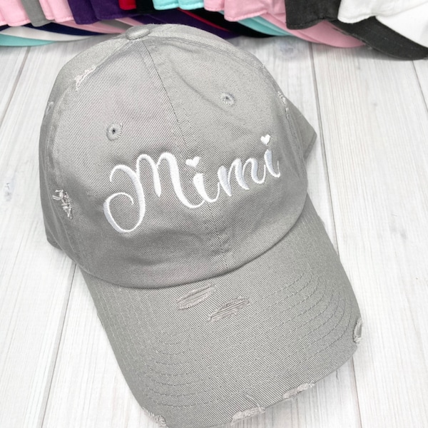 Distressed Baseball Cap - Etsy