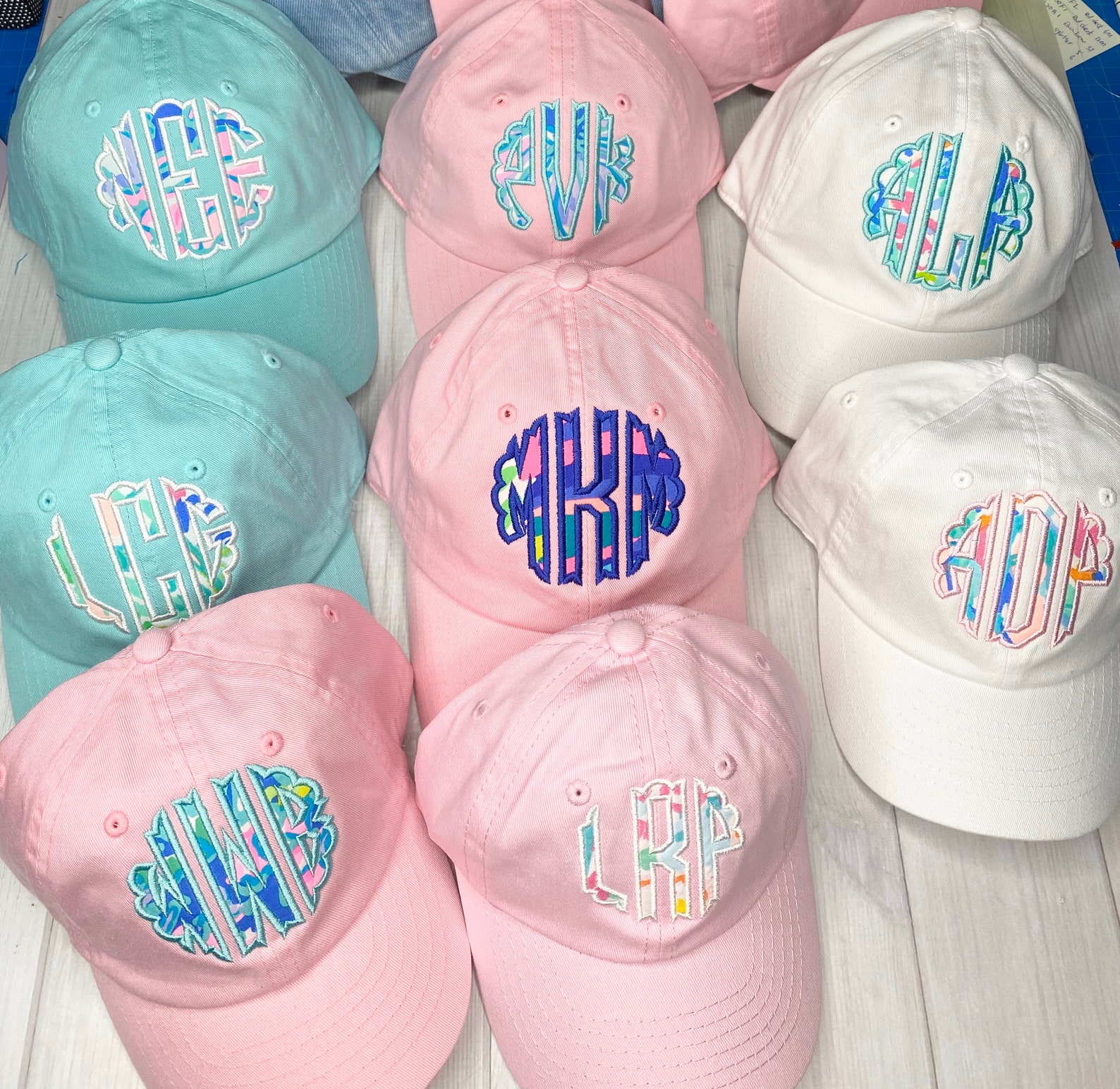 Monogrammed Appliqué Adult Vintage Baseball Hat, Personalized Women ...