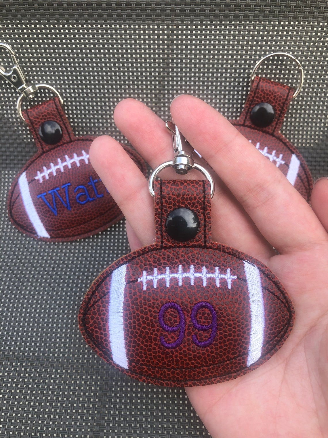 Personalized Football Keychain Personalize Football Keyfob - Etsy