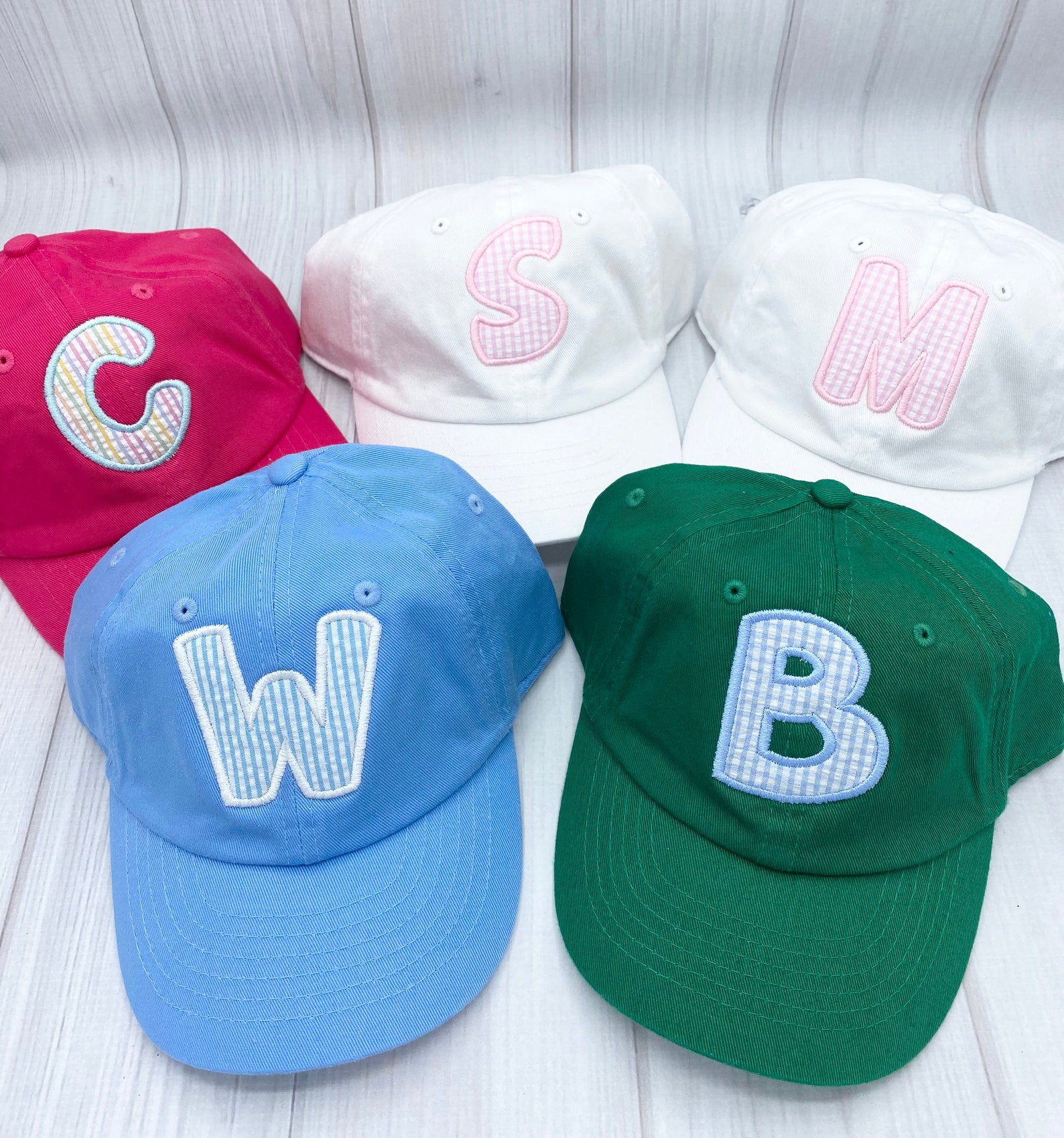 Monogrammed Appliqué Kids Baseball Hat Personalized Youth - Etsy