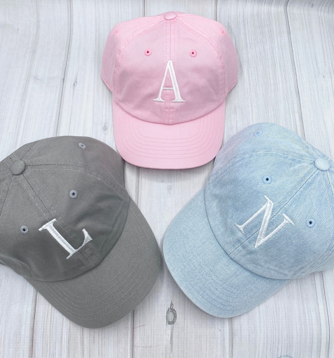 Monogrammed Kids Baseball Hat, Personalized Youth Baseball Hat, Toddler ...