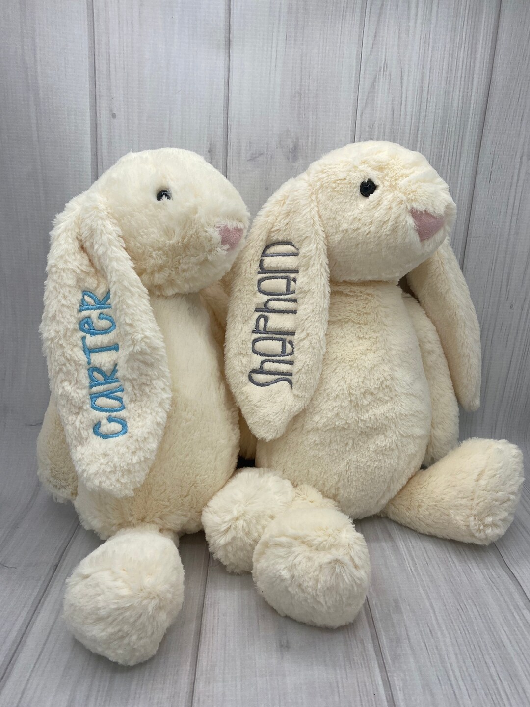 Personalized Bunny, Custom Stuffed Bunny, Plush Bunny, Embroidered ...