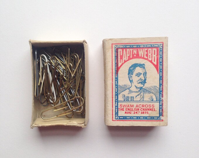 Vintage Antique Captain Webb Match Box / Matchbox - Small Miniature ...