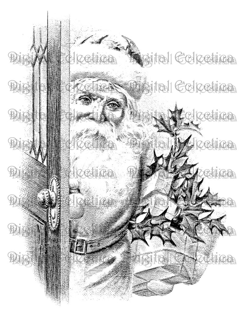 Vintage Santa Claus Image. Christmas PNG. Santa Png. Holiday Png. Santa ...