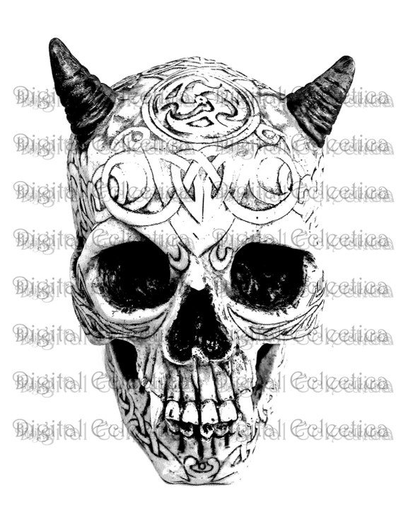 Horned Skull Halloween. Skeleton PNG. Halloween PNG. Skull - Etsy