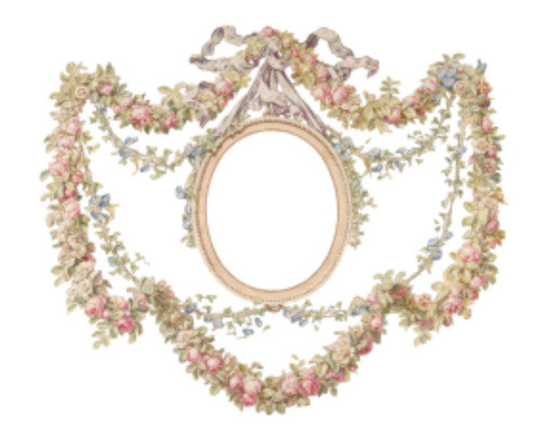 Vintage Shabby Victorian Rose Frame Digital Download — Printable ...