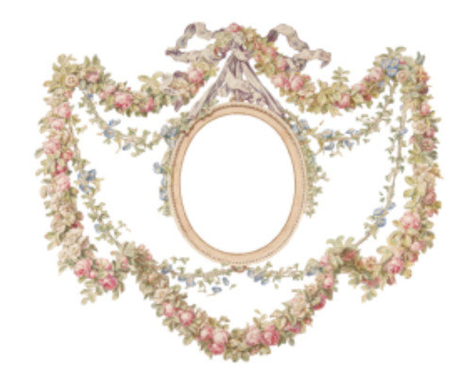 Vintage Shabby Victorian Rose Frame Digital Download — Printable ...