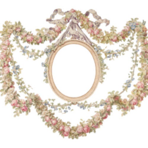Vintage Shabby Victorian Rose Frame Digital Download - Etsy
