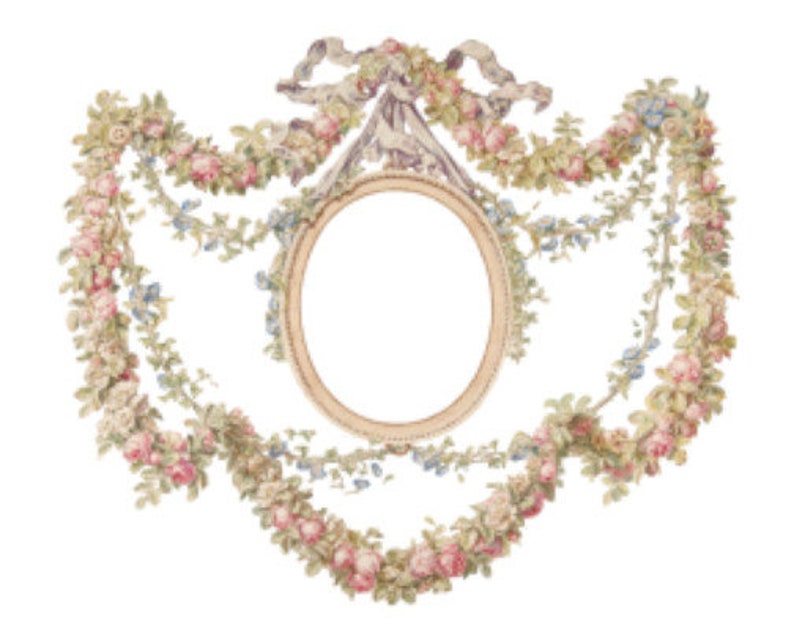 Vintage Shabby Victorian Rose Frame Digital Download - Etsy