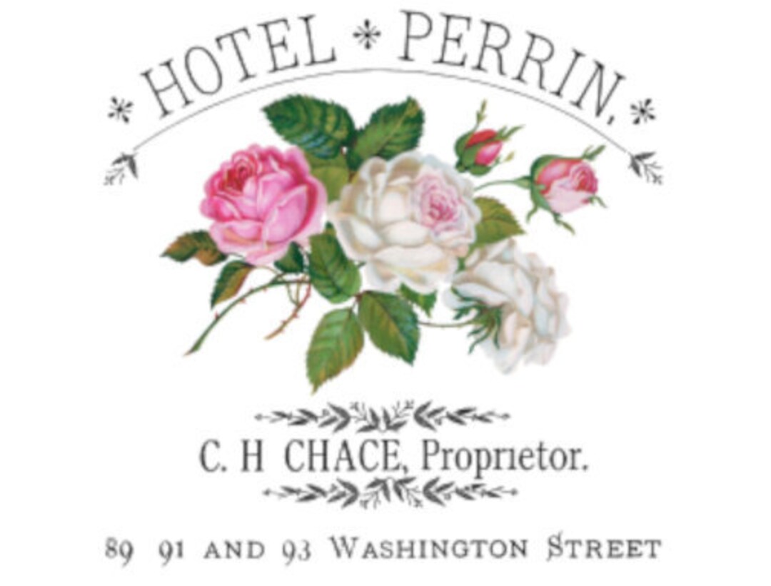Vintage French Advertising Labels Roses Transfers Hotel Perrin Decals ...